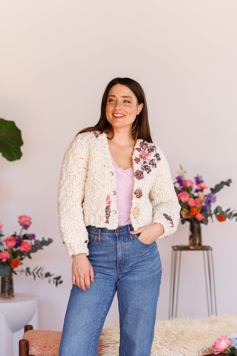 Everyday Yay Cardi Kit Embroidered – Knit Collage