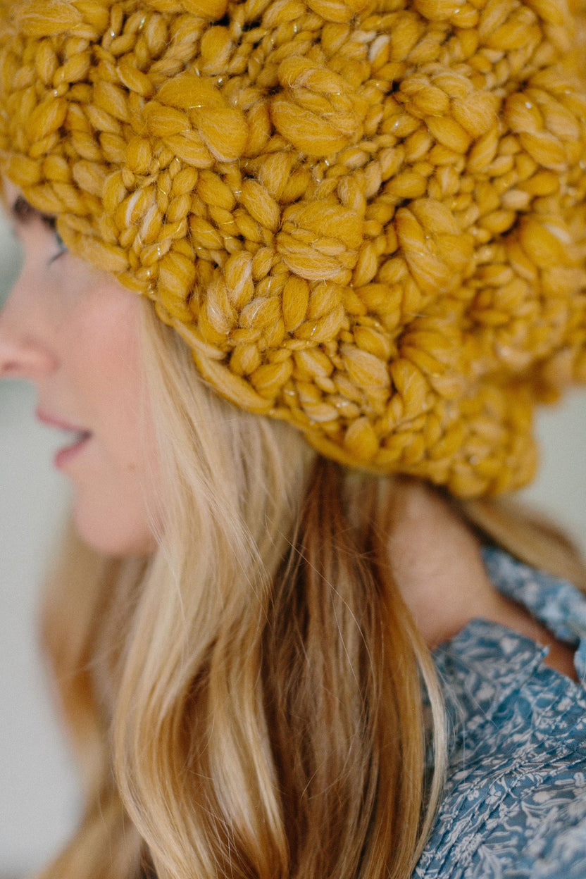 Knit Collage Snowfall Bobble Hat Pattern