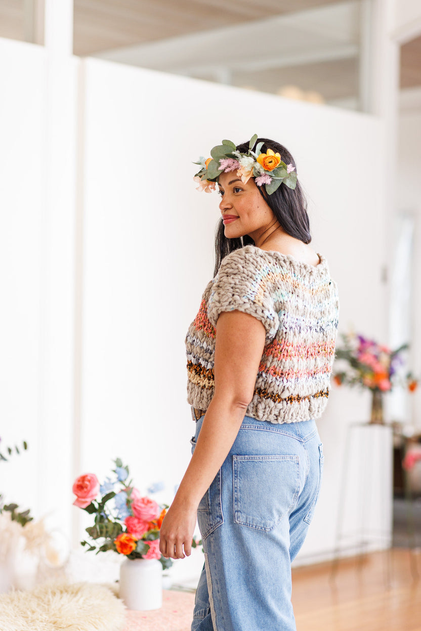 Knit Collage Summer Sweetness Cropped Sweater