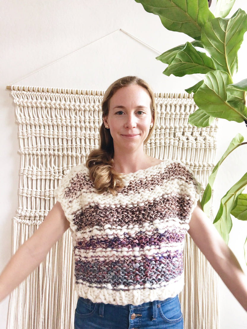 Knit Collage Summer Sweetness Cropped Sweater