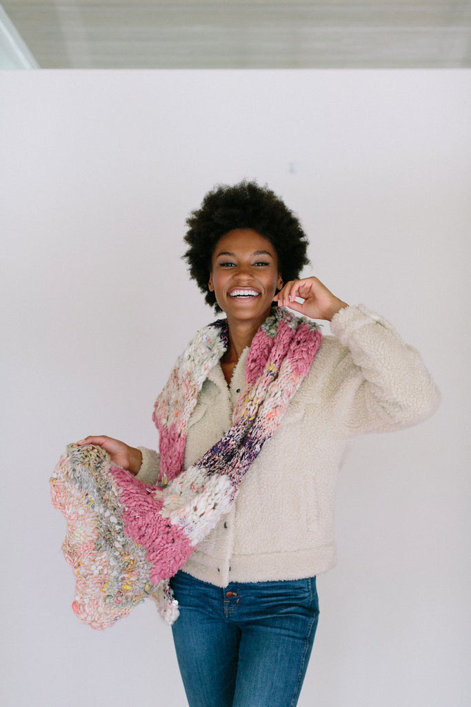 Knit Collage Chevron Sunrise Shawl Pattern