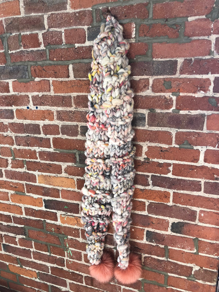 Pom Bomb Scarf – Knit Collage